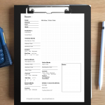 Blinds Survey / Measuring Template - Arrow Estimates